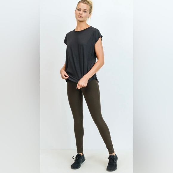 Mono B | Tops | Small Mono B Webbed Cutout Back Athleisure Top In Black ...